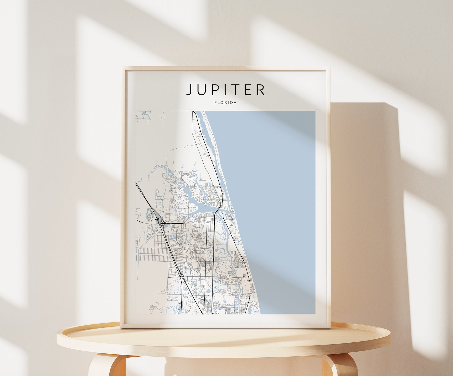 Jupiter Florida Map Print, Jupiter Map Print, Jupiter Florida Poster ...
