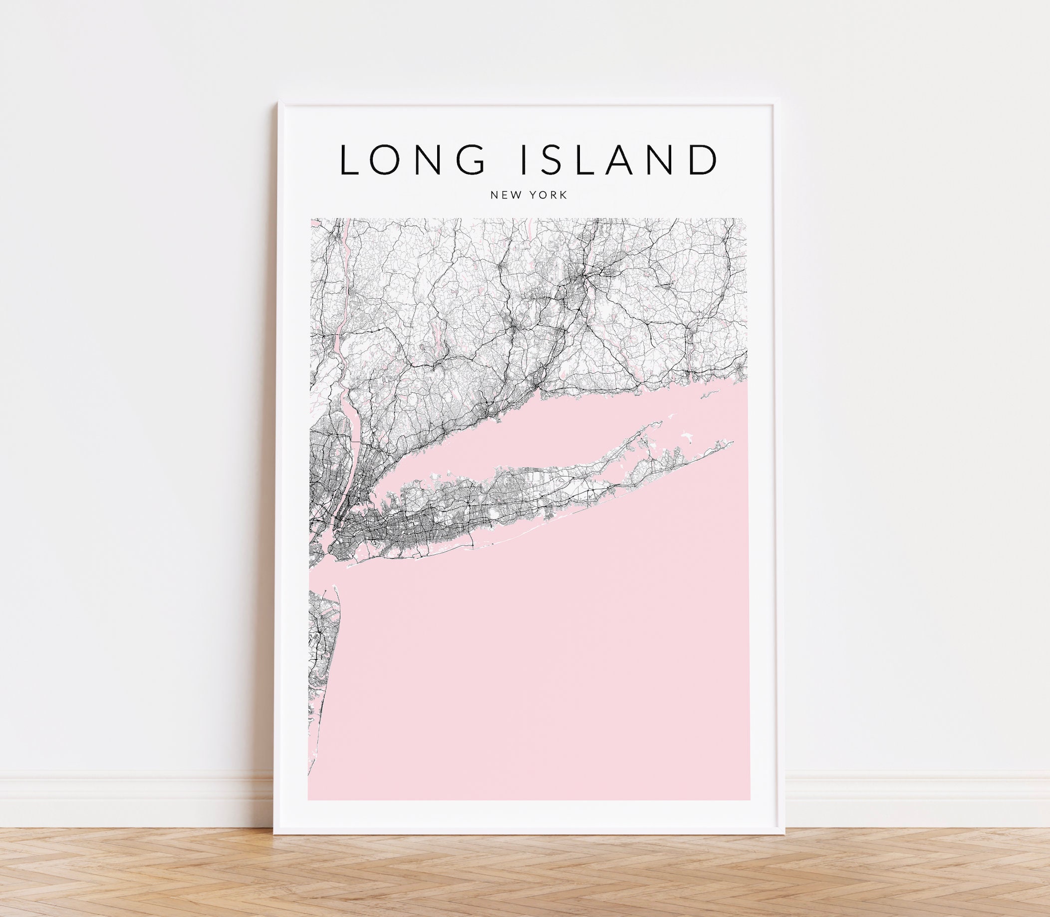Long Island Map Print Long Island Poster New York Wall Art - Etsy