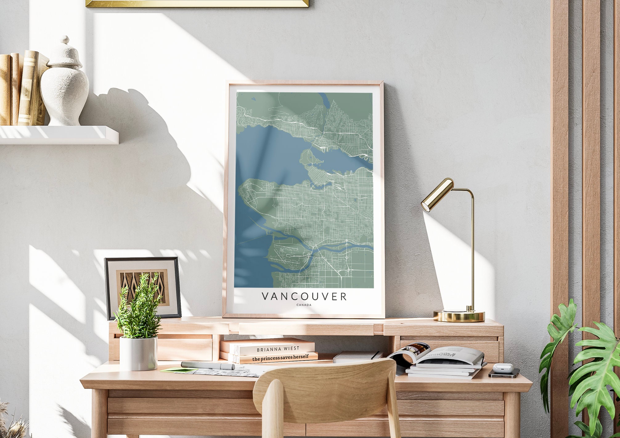 Vancouver Map Print, Map of Vancouver, Canada Wall Art, Vancouver Map ...