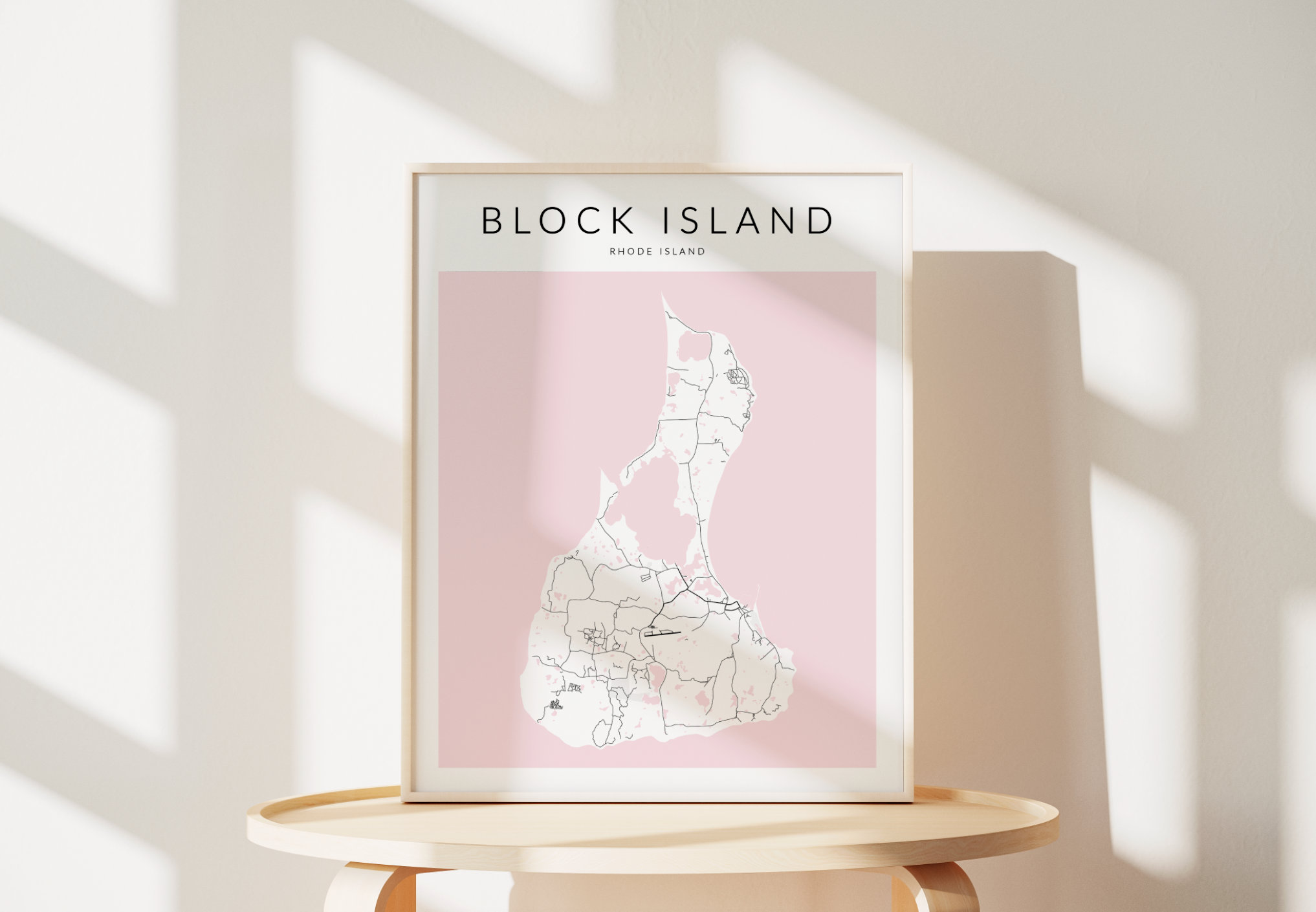 Block Island Map Print, Block Island Poster, Block Island Decor, Block ...