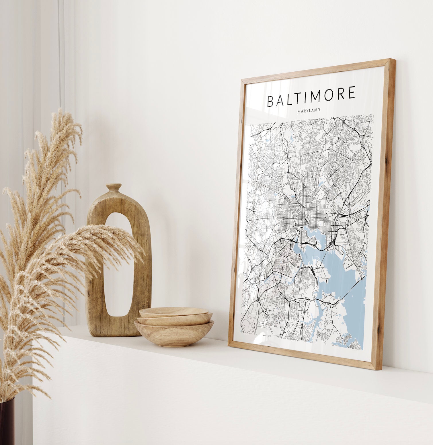 Baltimore Poster, Baltimore Map Poster, Maryland Map, Baltimore Gift ...
