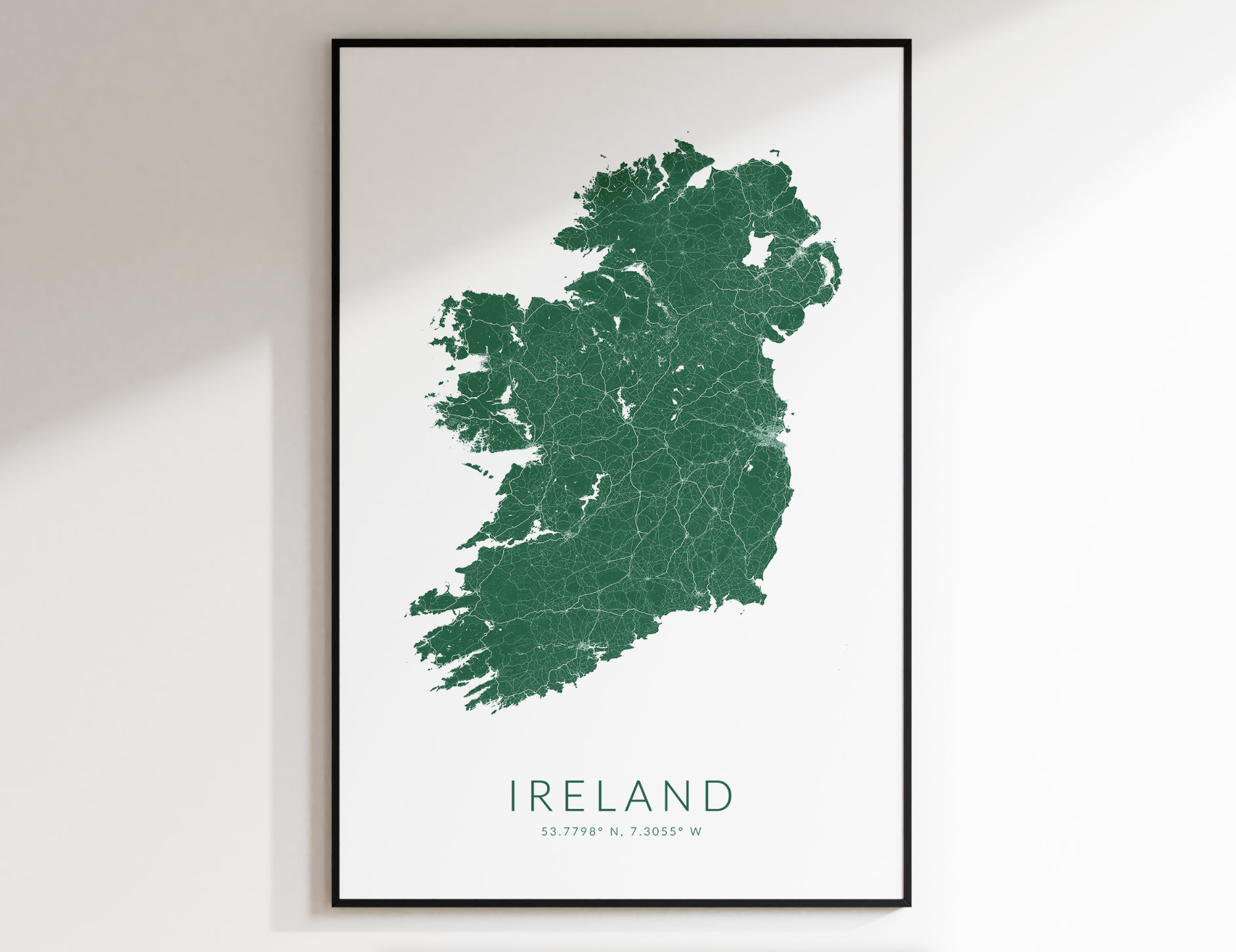 Ireland Map Print, Ireland Map Poster, Ireland Gift, Minimalist Map ...