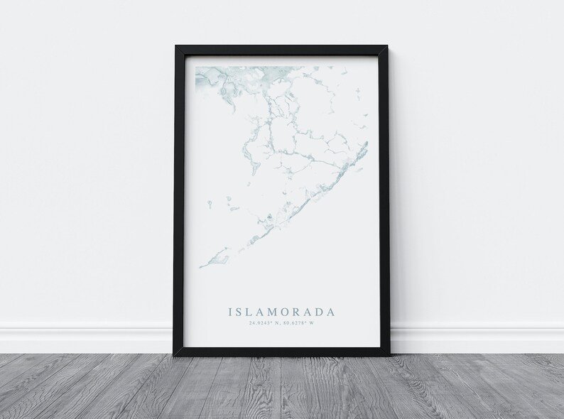 Islamorada Florida Map Print, Map of Islamorada, Florida Keys Map Print ...