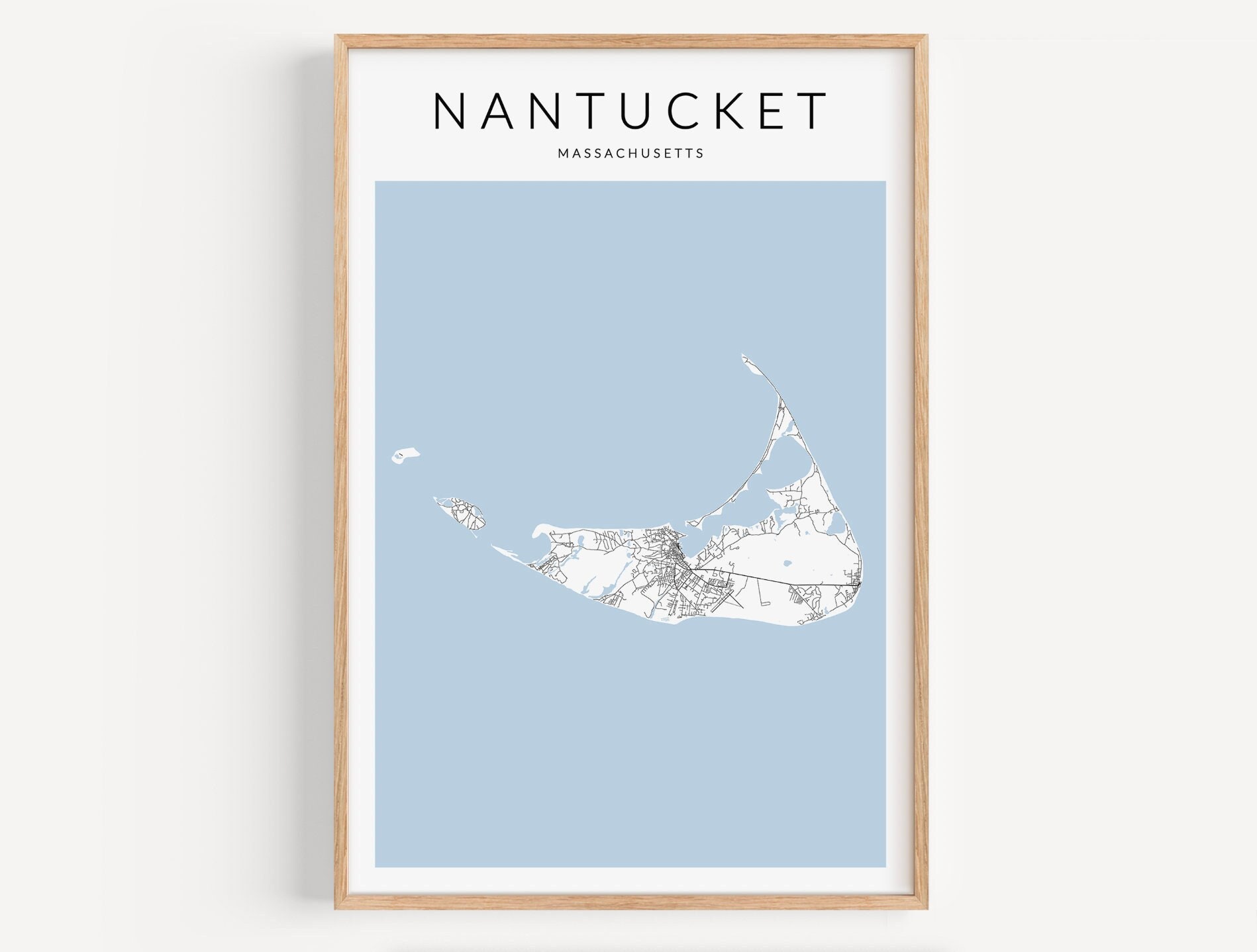 Nantucket Map Print, Nantucket Poster, Nantucket Gift, Nantucket Wall ...