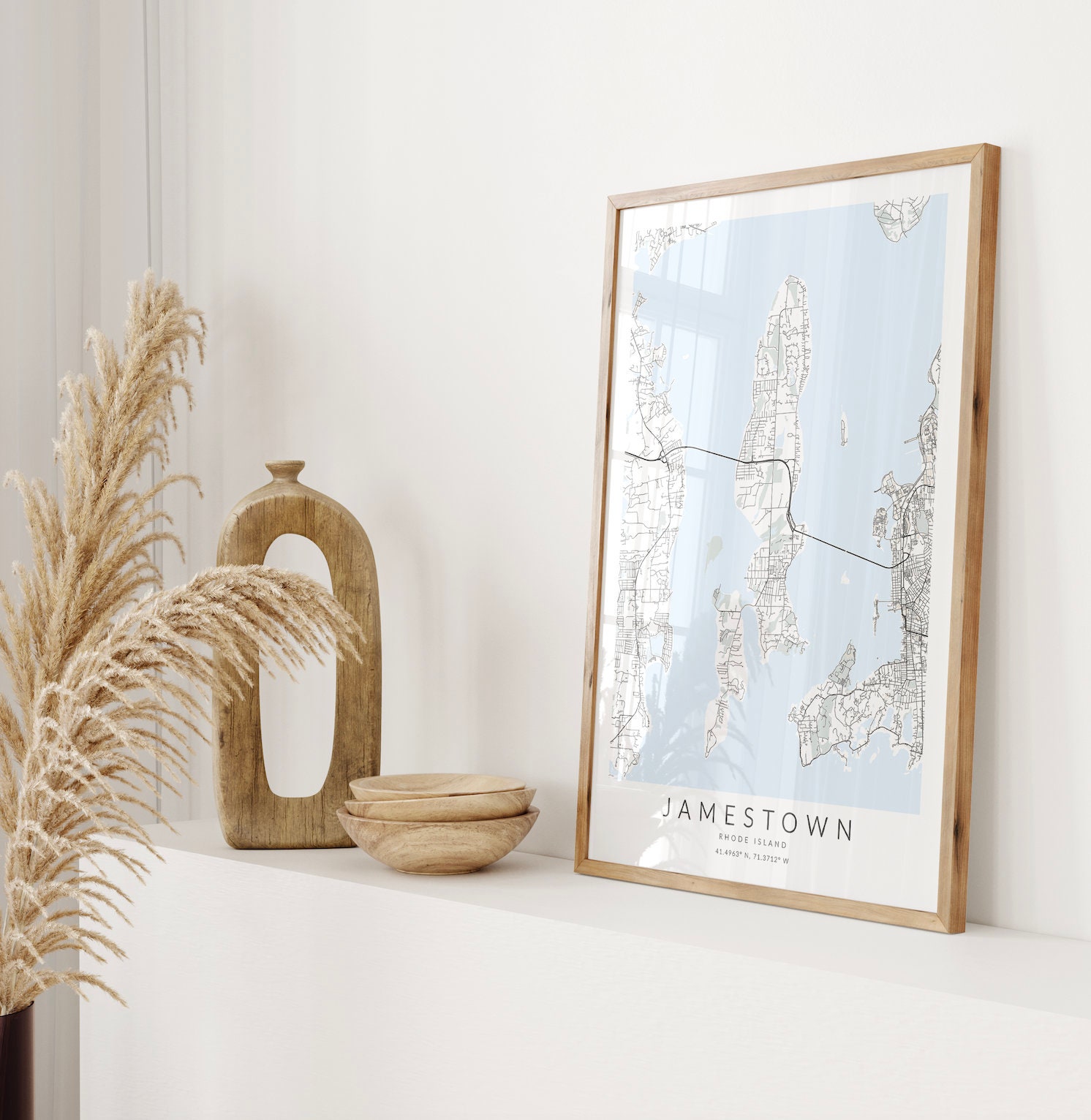 Jamestown Rhode Island Map Print, Jamestown RI Poster, Rhode Island Gift, Rhode Island Map Print ...