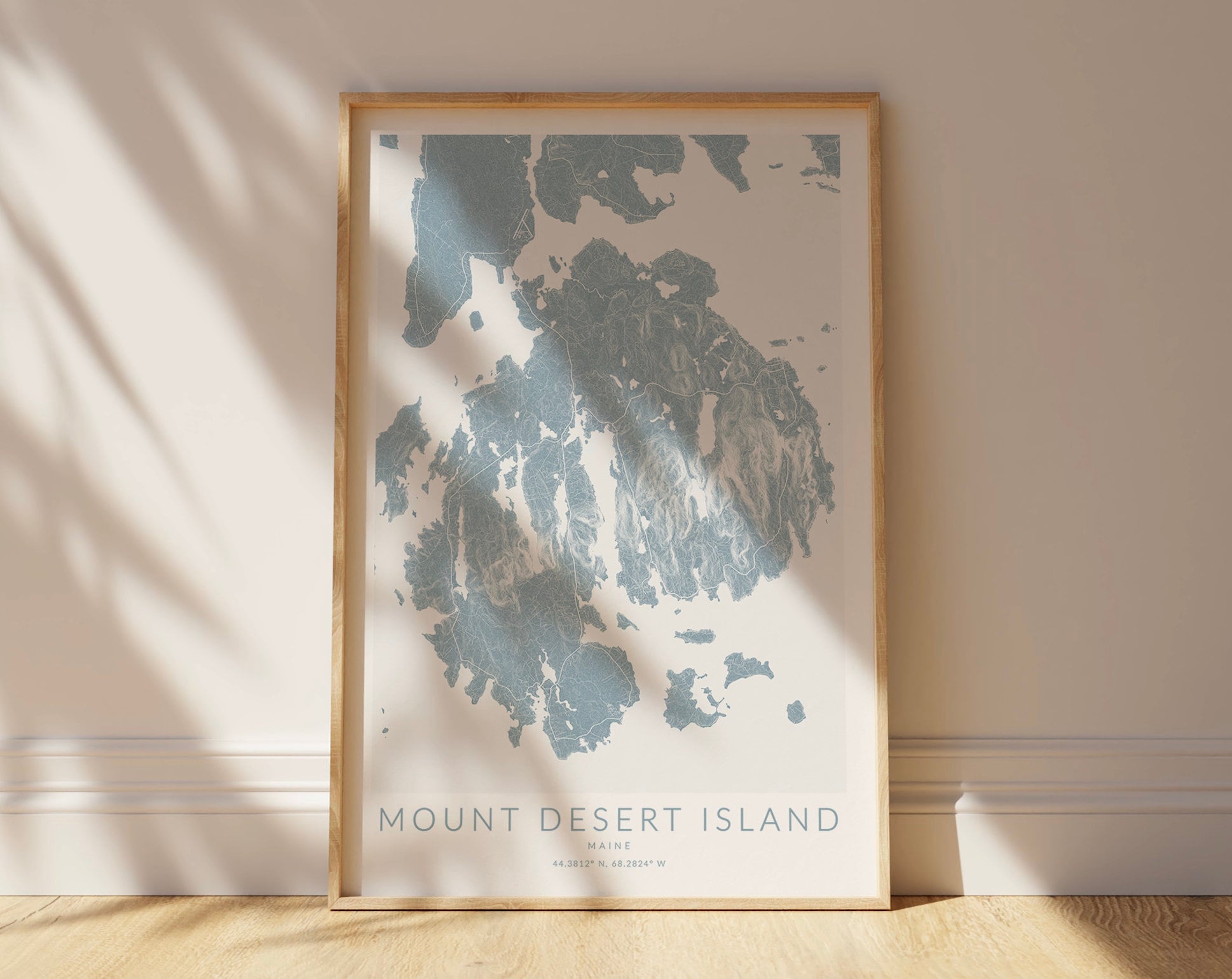 Mount Desert Island Map Print, Mount Desert Island Poster, Minimalist ...