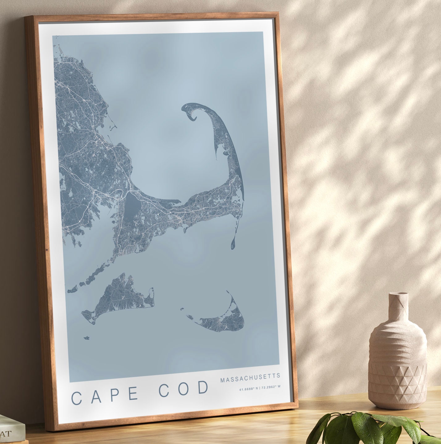 Cape Cod Map Print, Cape Cod Poster, Nantucket Map Print, Martha's ...