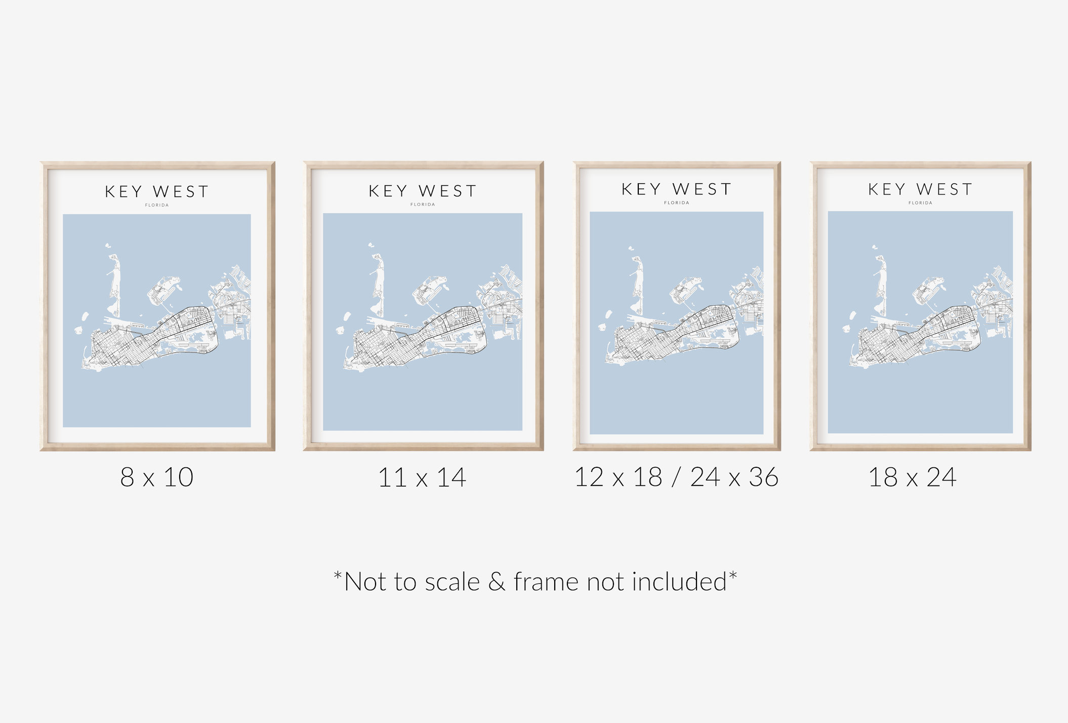 Key West Map Print, Florida Map Print, Key West Florida Poster, Key ...
