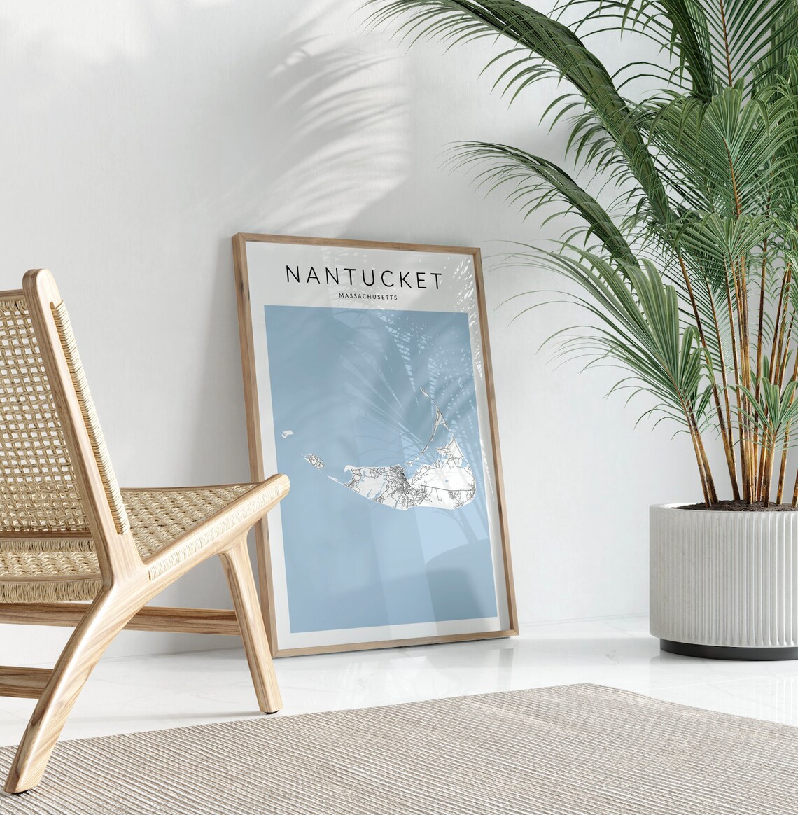 Nantucket Map Print Nantucket Poster Nantucket Gift - Etsy