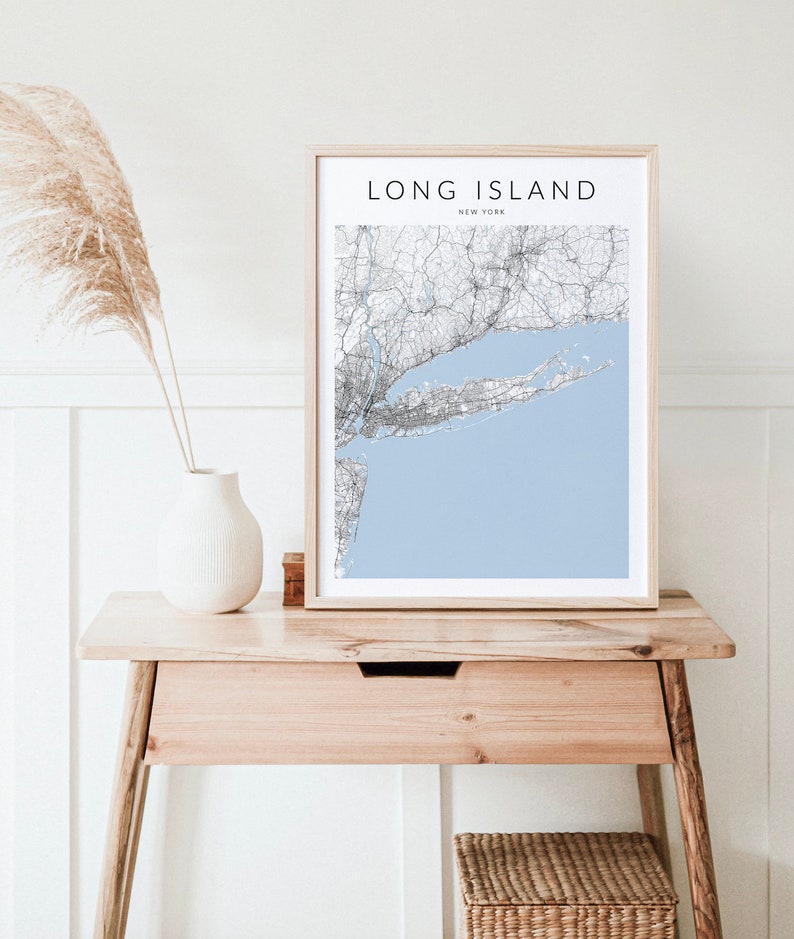 Long Island Map Print, Long Island Poster, New York Wall Art, Long ...