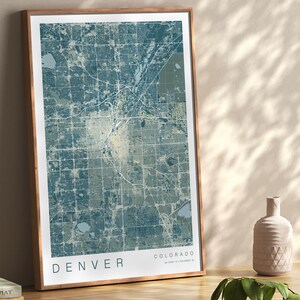 Denver Map Print, Denver Colorado Map Print, Denver Decor, Denver ...