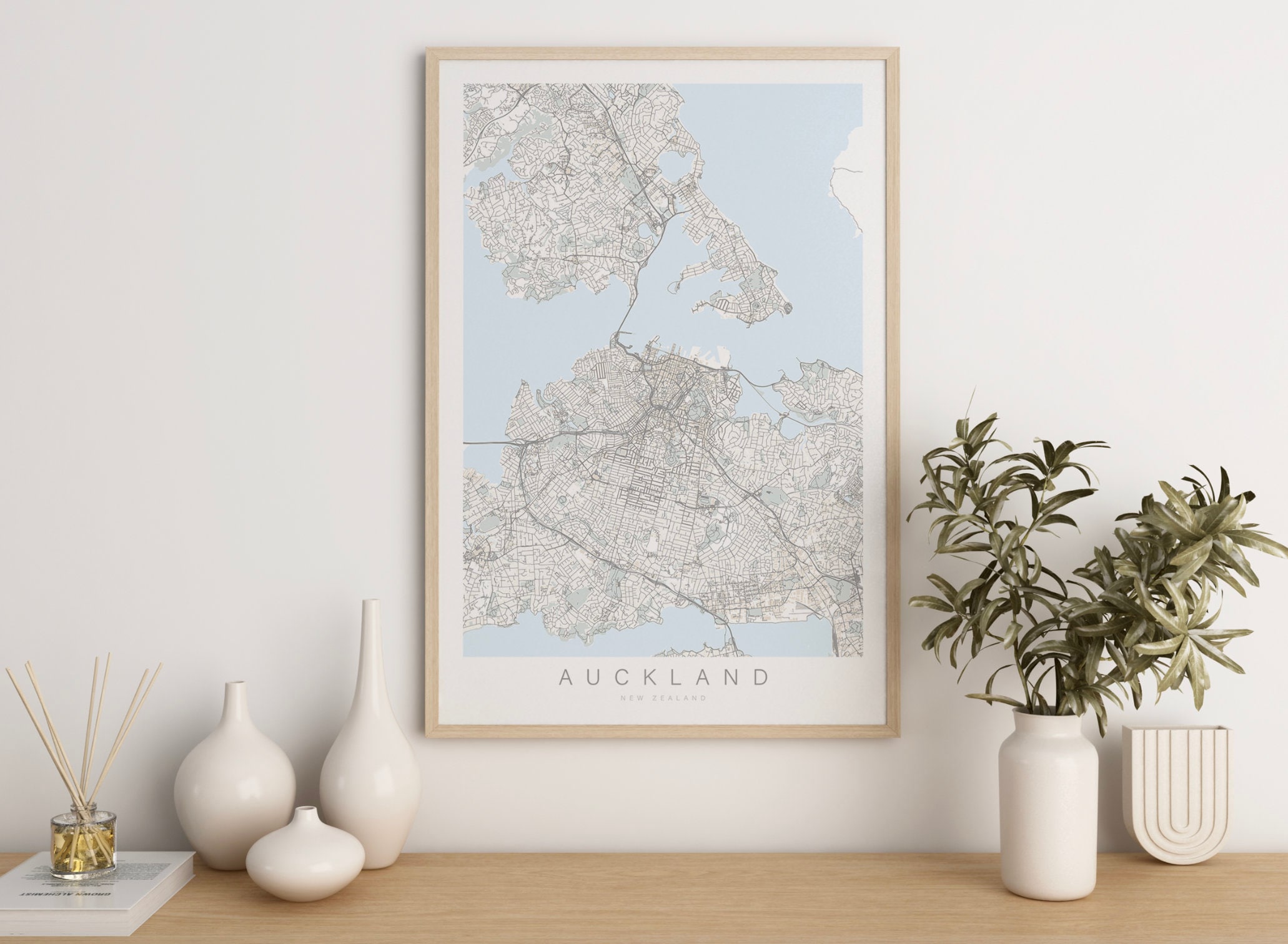 Auckland NZ Map, Auckland New Zealand Map Print, New Zealand Map ...