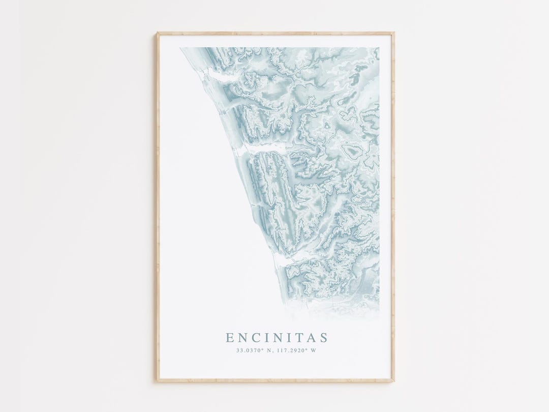 Encinitas California Map Print, California Home Gift, Encinitas Gift, California Gift, Beach ...