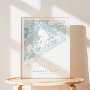 Margate City Jersey Map Print, Map of Margate City, Margate City Gift ...