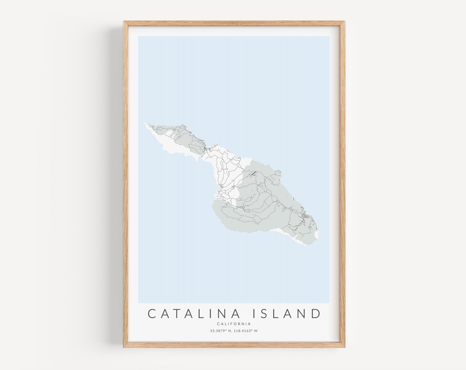 Catalina Island Map Print, Catalina Island Poster, Map of Catalina ...