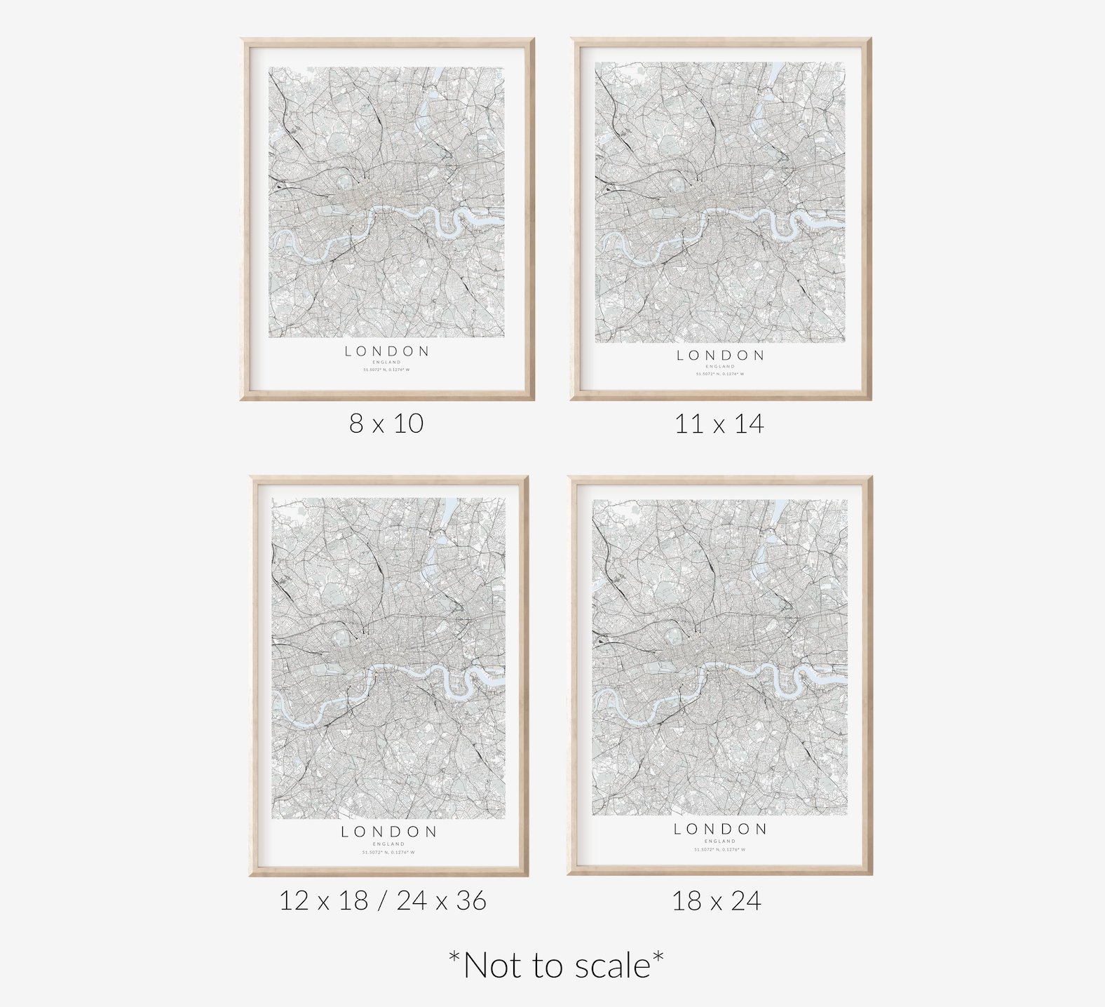 London Map Print, Map of London Poster, London England Street Map ...