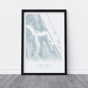Stuart Florida Map Print, Map of Stuart, Florida Beach Home Gift ...