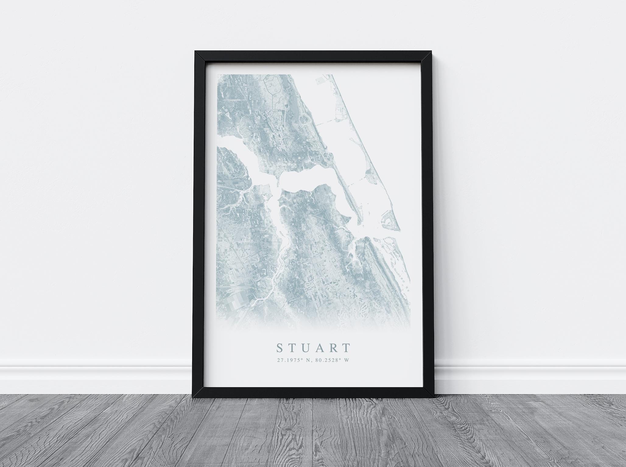 Stuart Florida Map Print, Map of Stuart, Florida Beach Home Gift ...