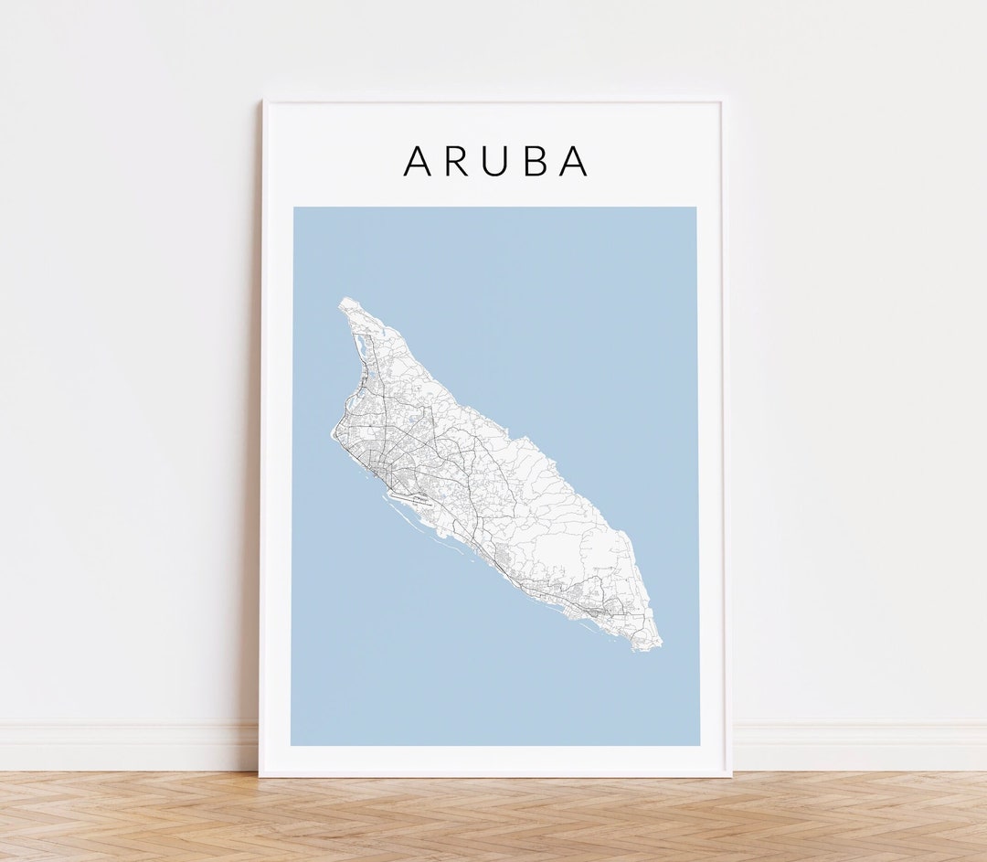 Aruba Map Print, Aruba Map Art, Minimalist Map, Aruba Gift, Caribbean ...