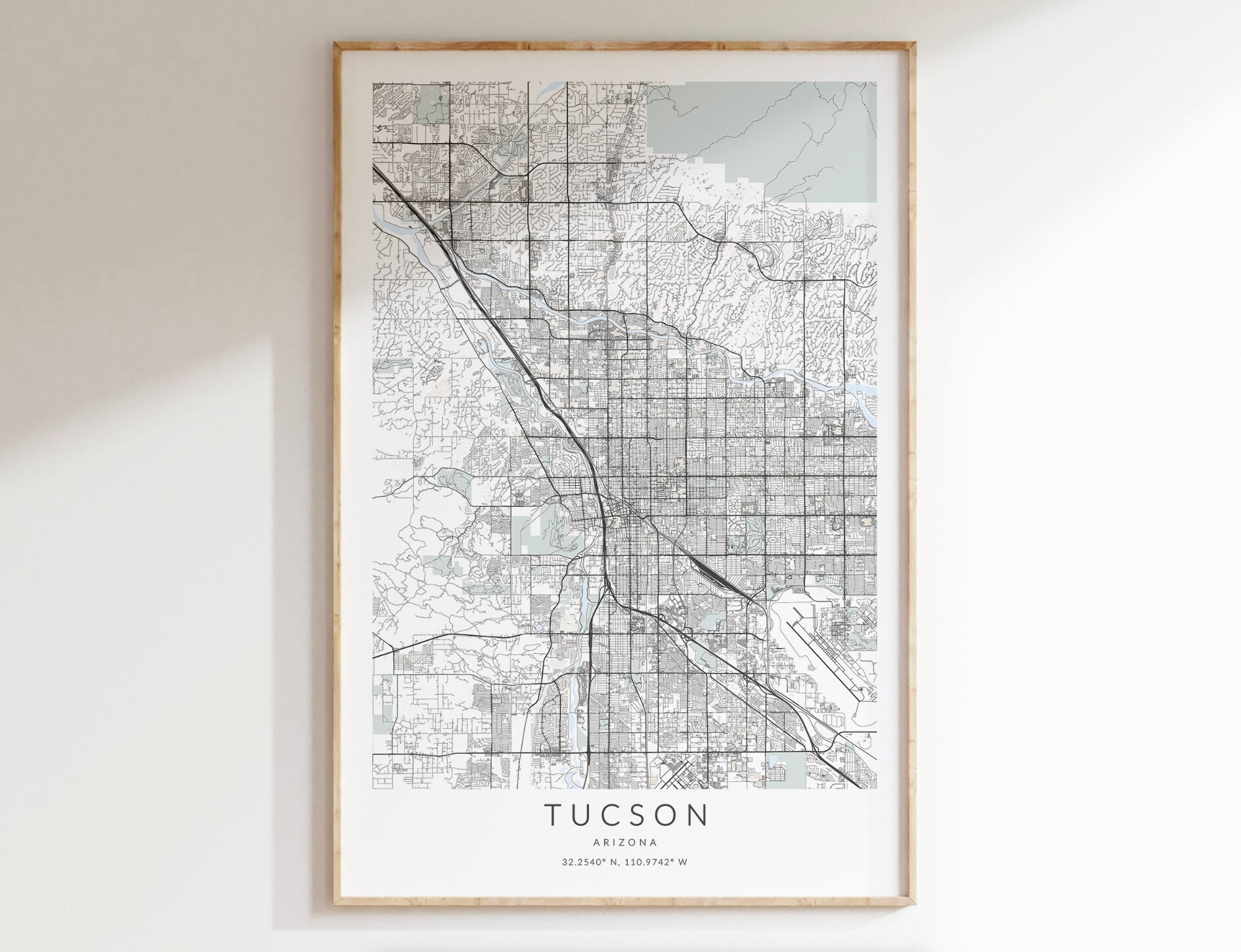 Tucson Map Print, Tucson Arizona Map Poster, Tucson Poster, Tucson Gift ...