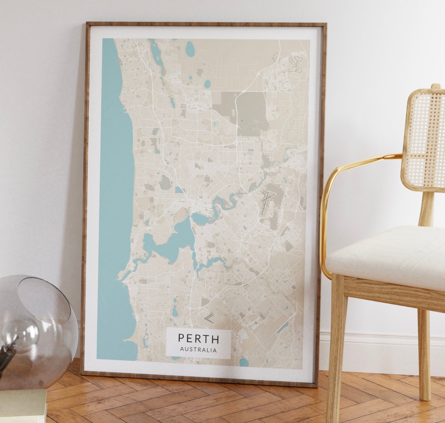Perth Australia Map Print Map of Perth Australia Wall Art - Etsy