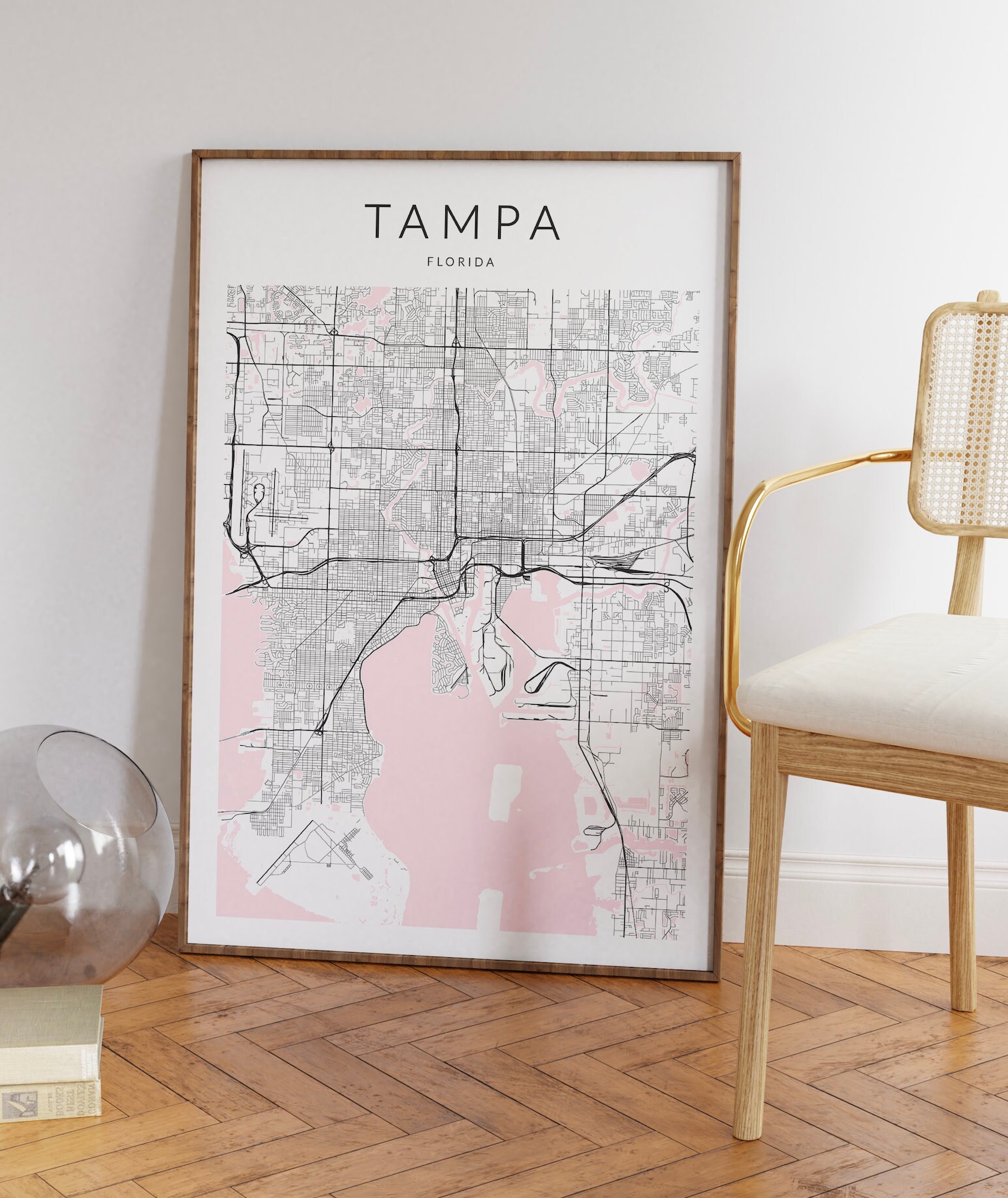 Tampa Florida Map Print Tampa Poster Tampa Florida Decor - Etsy