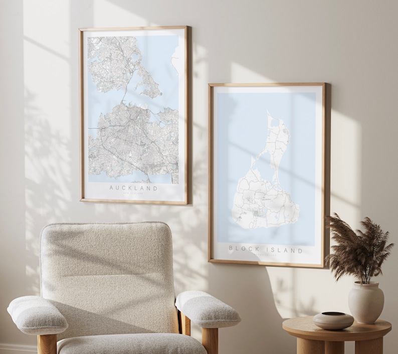 Block Island Map Print Block Island Poster Rhode Island Map - Etsy