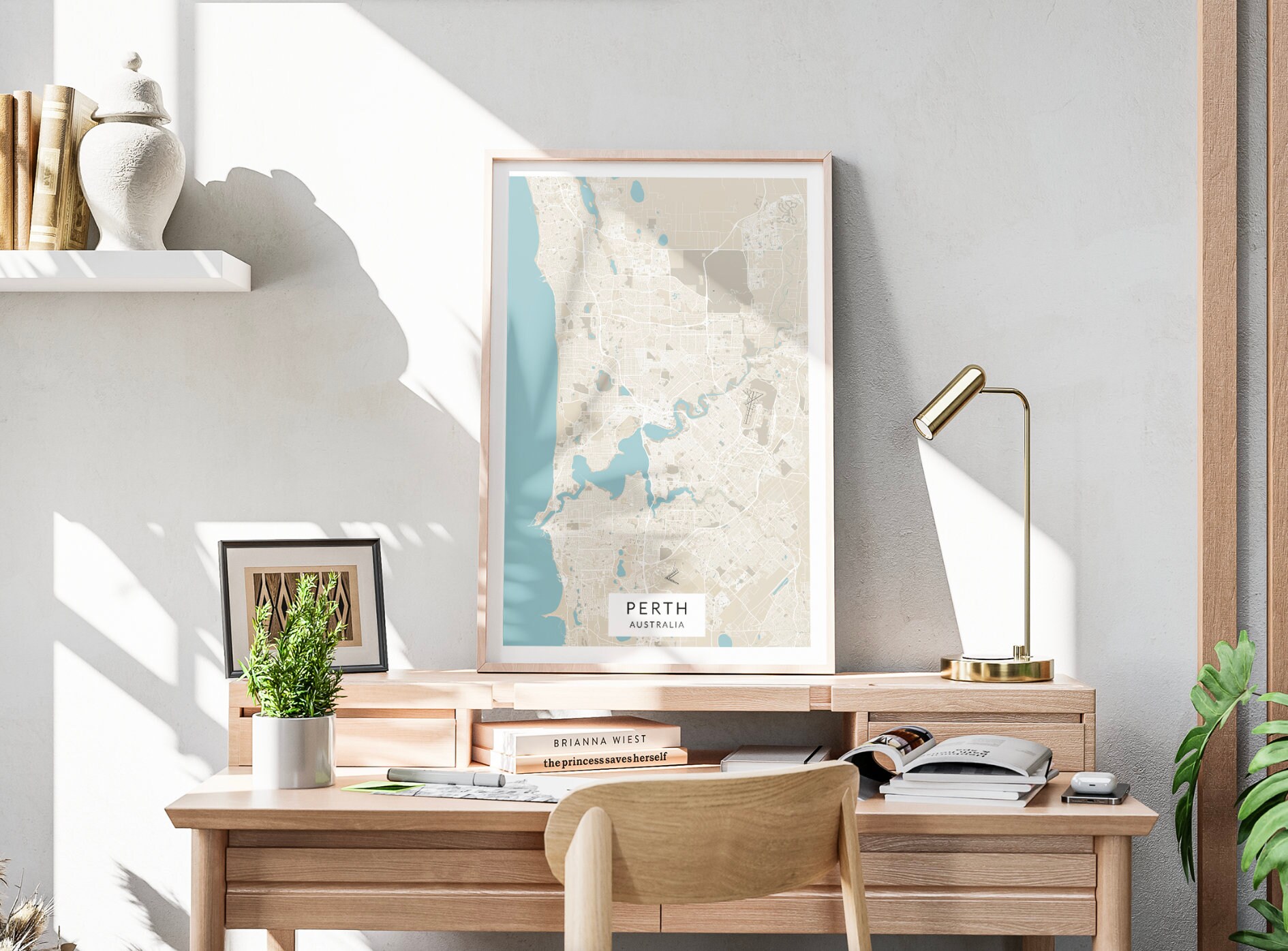 Perth Australia Map Print, Map of Perth, Australia Wall Art, Australia ...