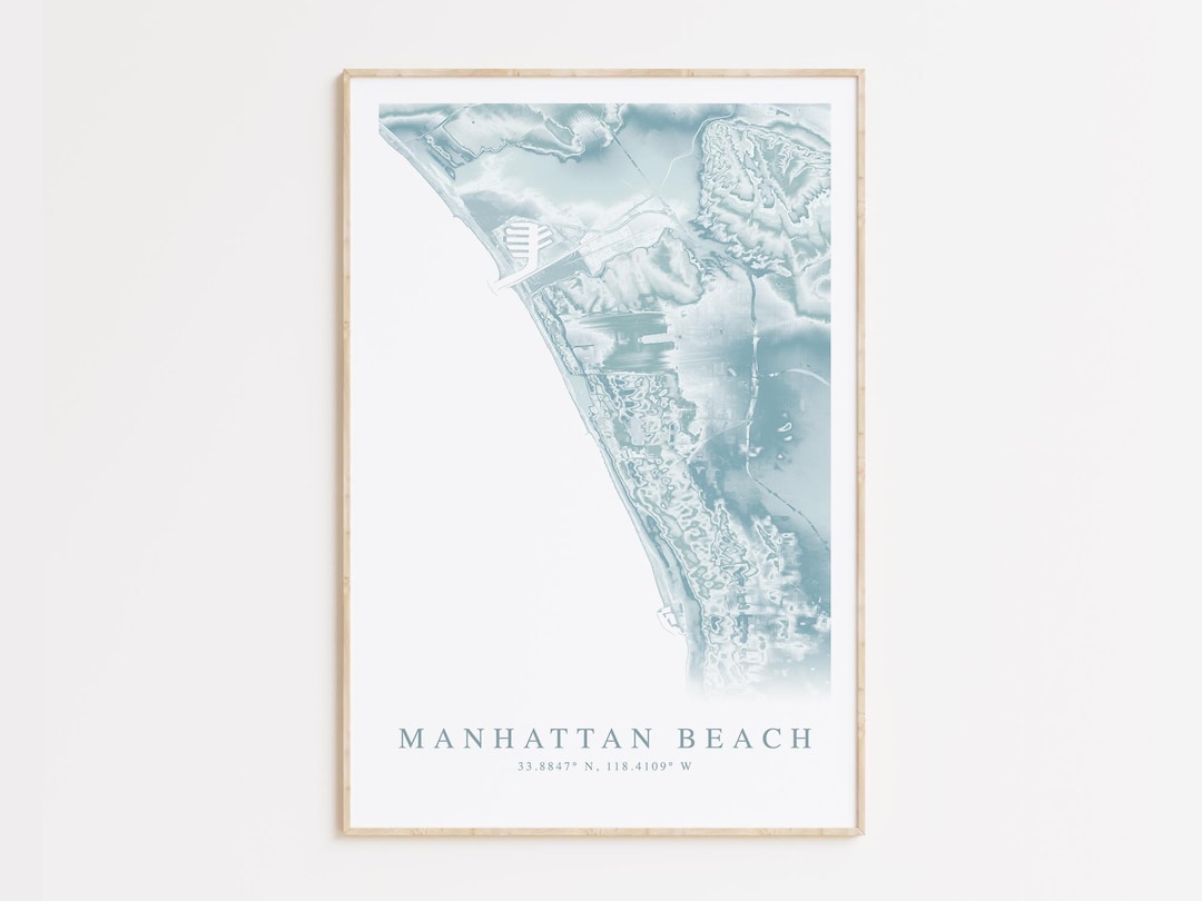 Manhattan Beach California Map Print, California Home Gift, Beach Gift ...