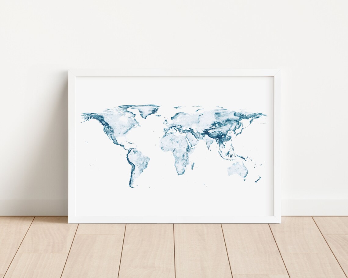 World Map Print World Map Poster Map of the World Poster - Etsy