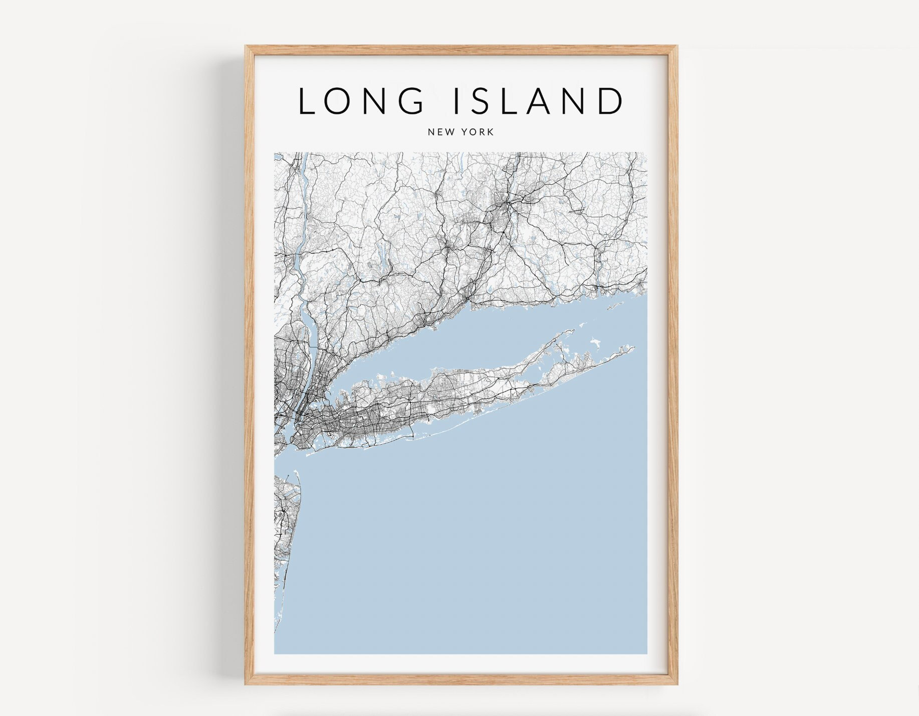 Long Island Map Print, Long Island Poster, New York Wall Art, Long ...