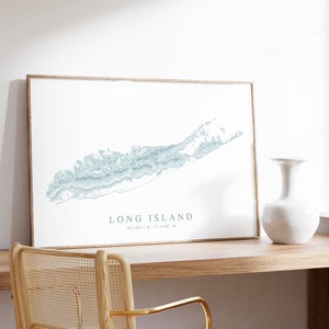 Long Island Map Print, Long Island Gift Map, Long Island Poster, Long ...