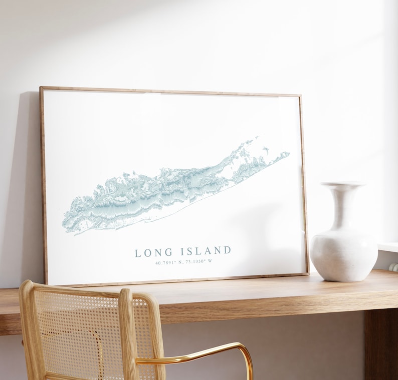 Long Island Map Print, Long Island Gift Map, Long Island Poster, Long ...