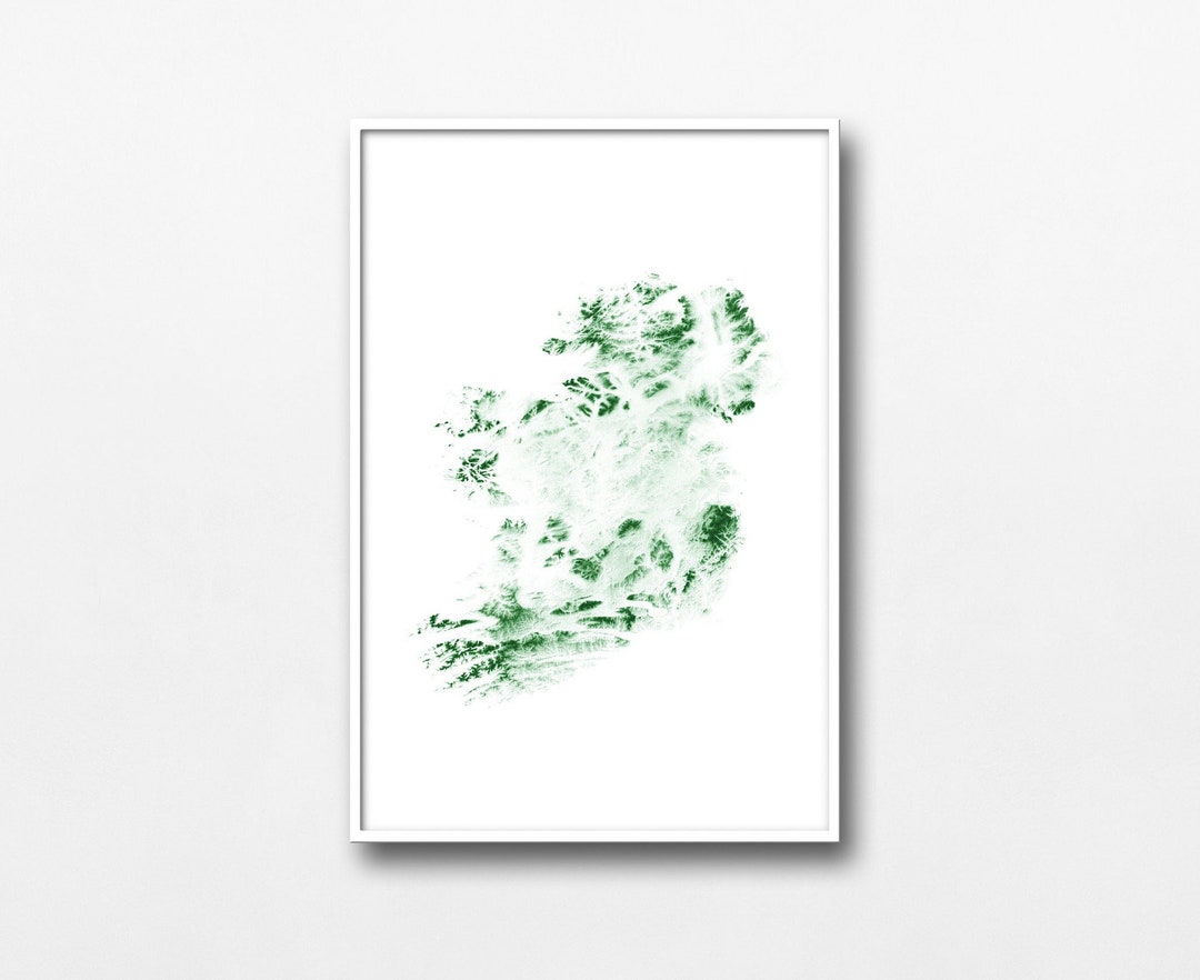 Ireland Map Print | Green Ireland Poster | Ireland Gift | Dublin ...