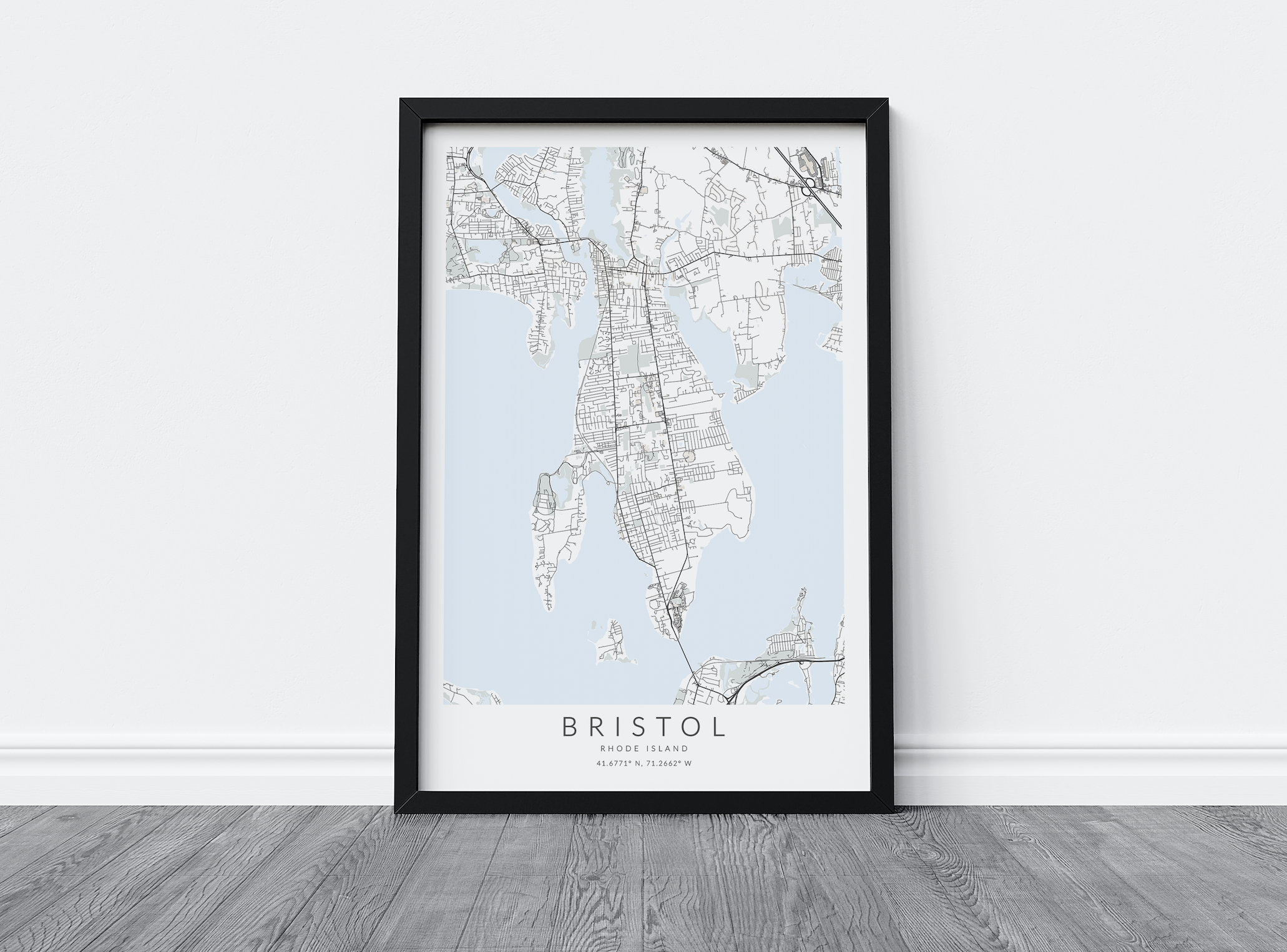 Bristol Rhode Island Map Print, Bristol RI Poster, Rhode Island Gift ...
