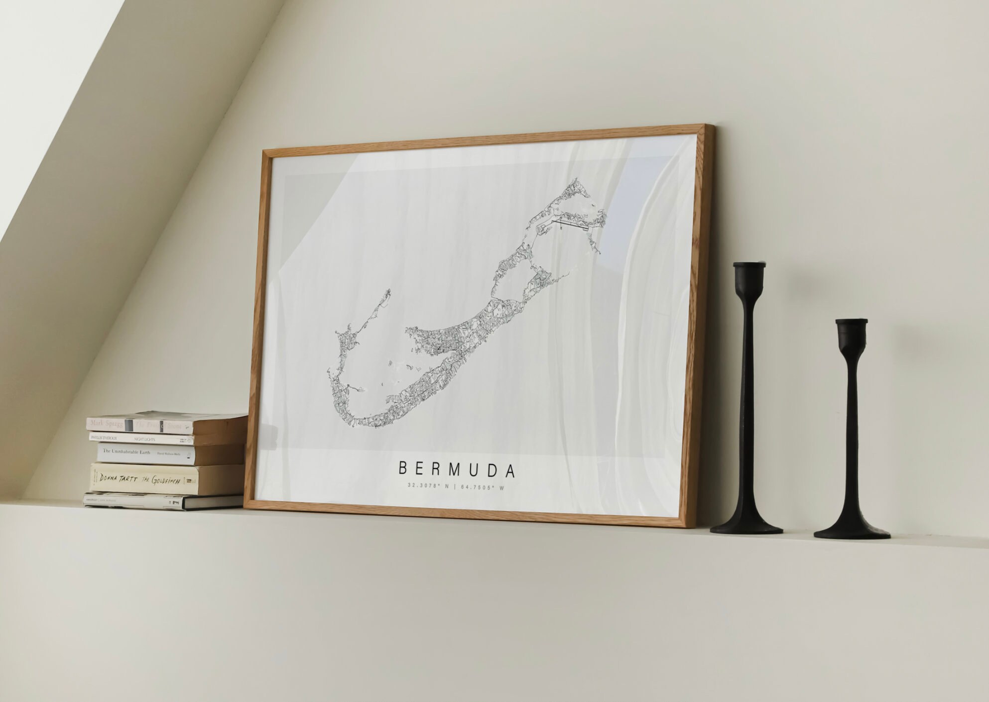 Bermuda Map Print, Bermuda Map, Bermuda Poster, Island Art, Bermuda ...