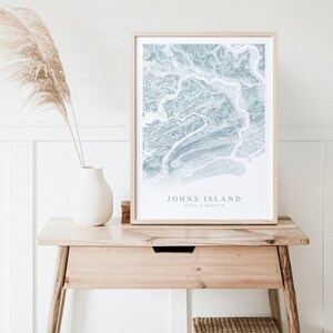 Johns Island Map Print, Map of Johns Island South Carolina, Johns ...
