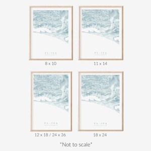 Highway 30A Map Print, 30A Wall Art, Florida 30A Poster, Miramar Beach ...