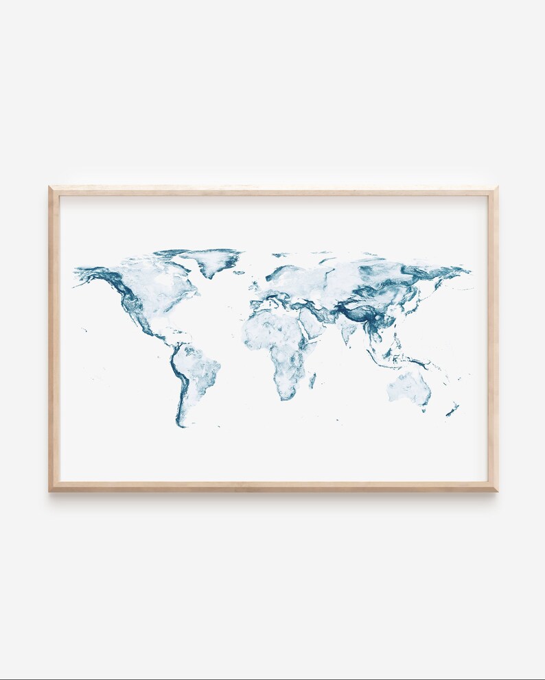 World Map Print World Map Poster Map of the World Poster - Etsy