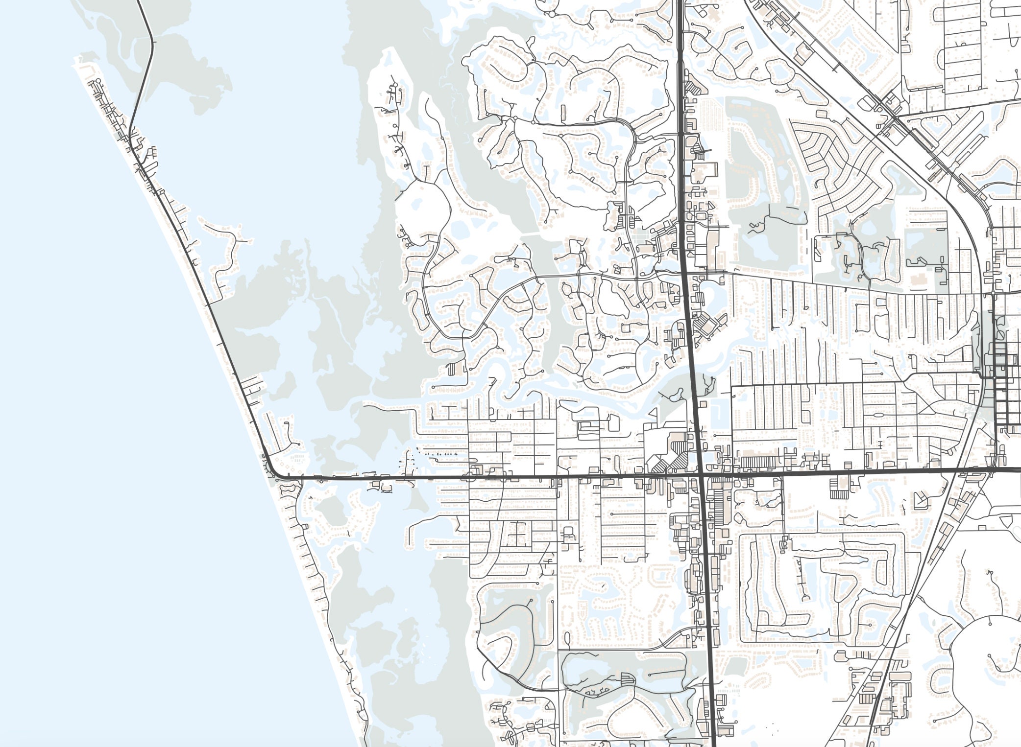 Bonita Springs Map Print, Florida Map Print, Bonita Springs Poster ...