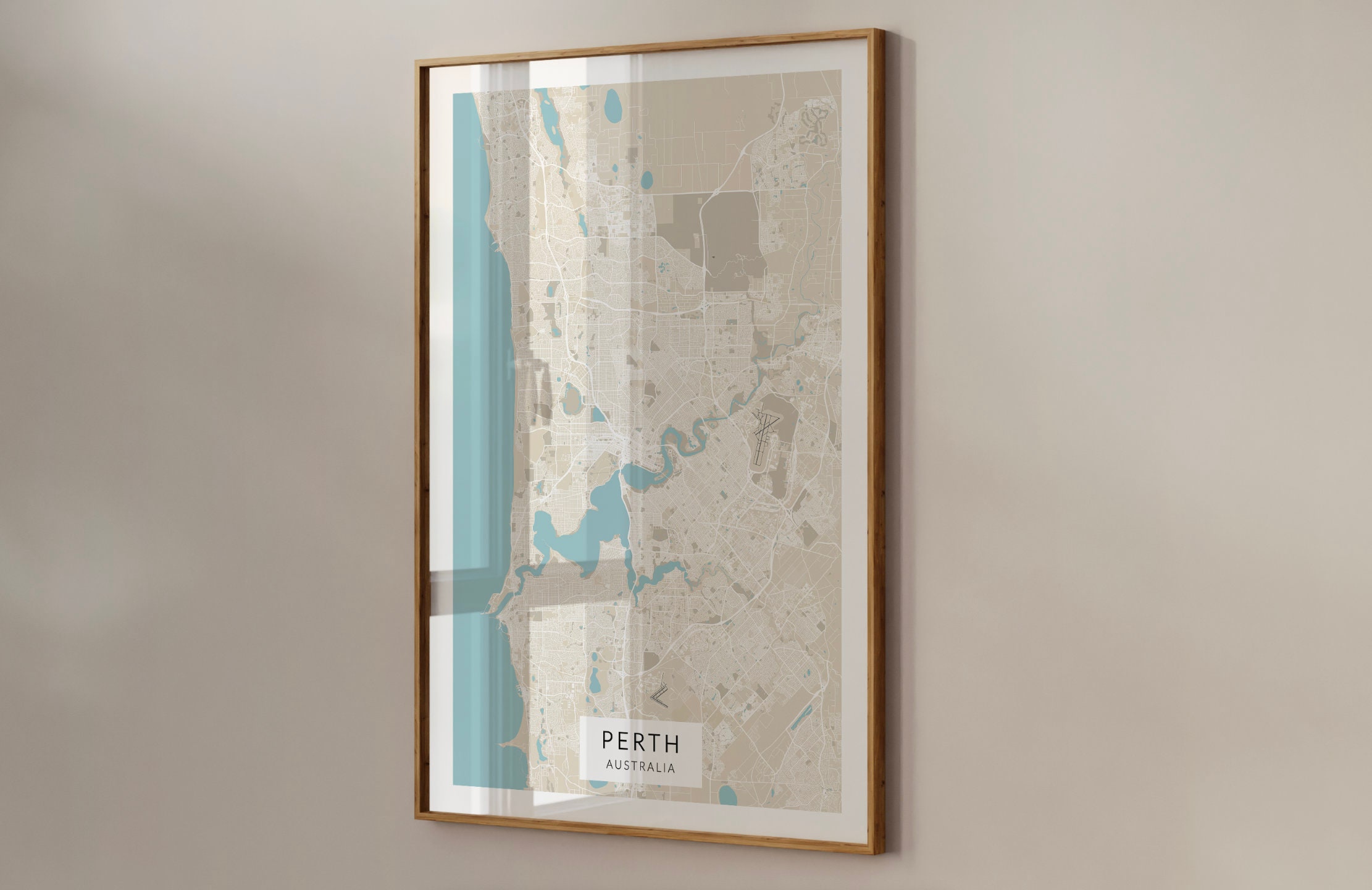 Perth Australia Map Print Map of Perth Australia Wall Art - Etsy
