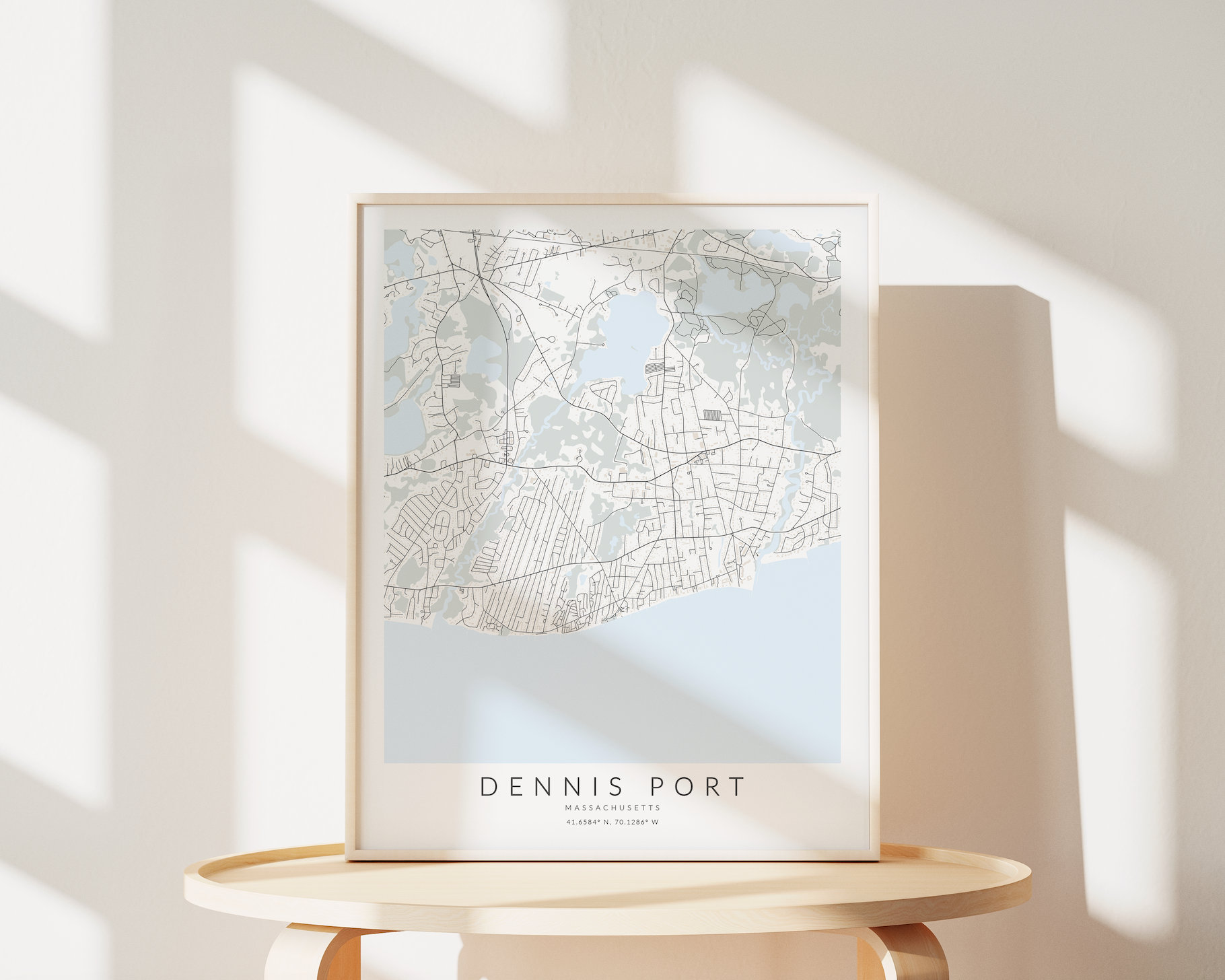 Dennis Port Map Print, Cape Cod Poster, Cape Cod Gift, Cape Cod Map ...