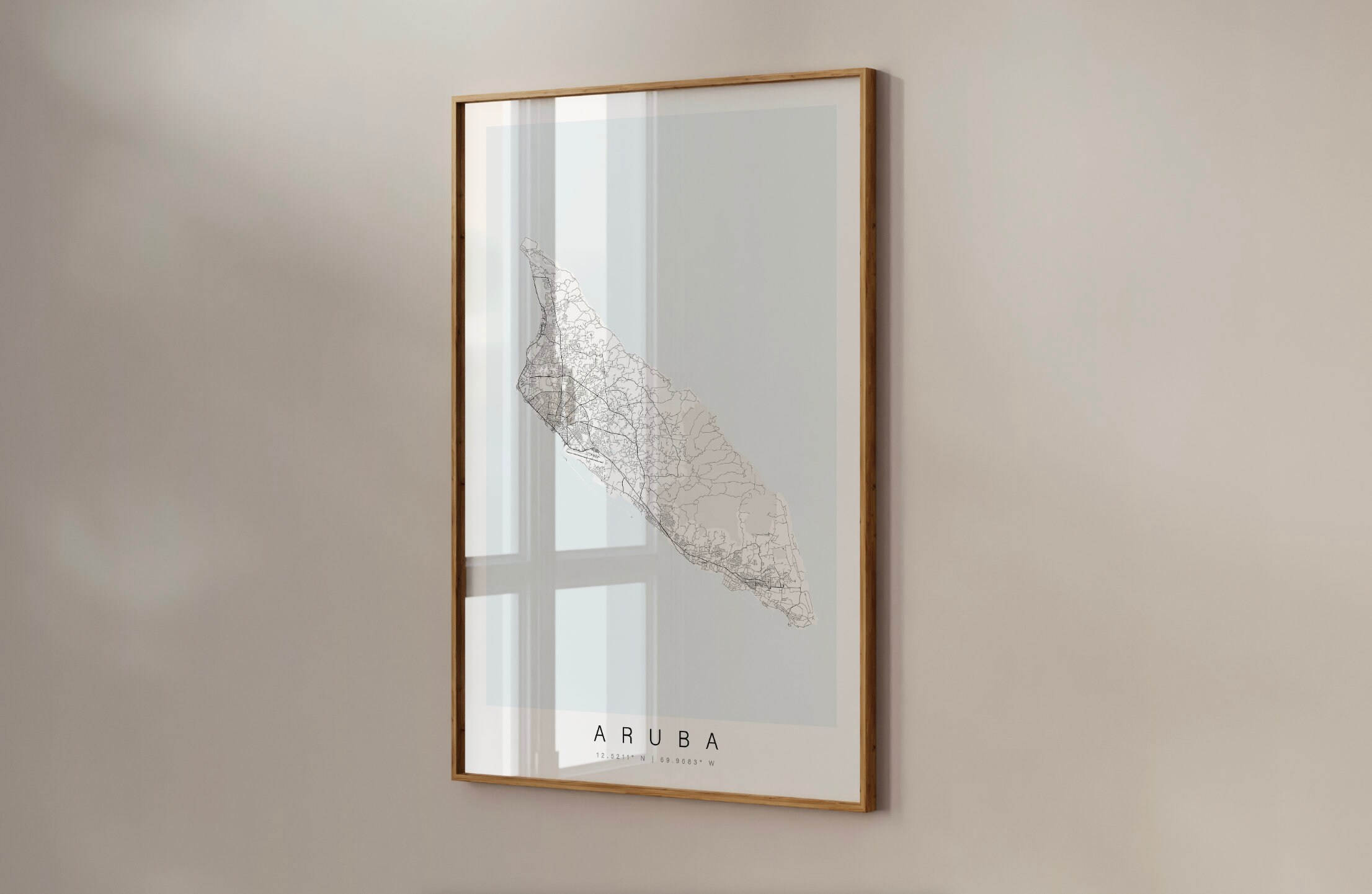 Aruba Map Print, Aruba Wall Art, Island Map Decor, Coastal Wall Decor ...