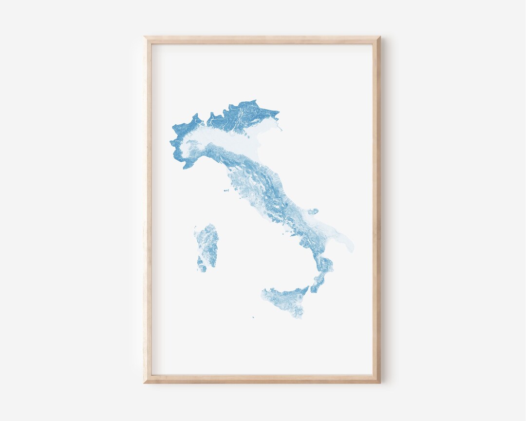 Italy Map Print Italy Poster Rome Poster Italy Stylized - Etsy