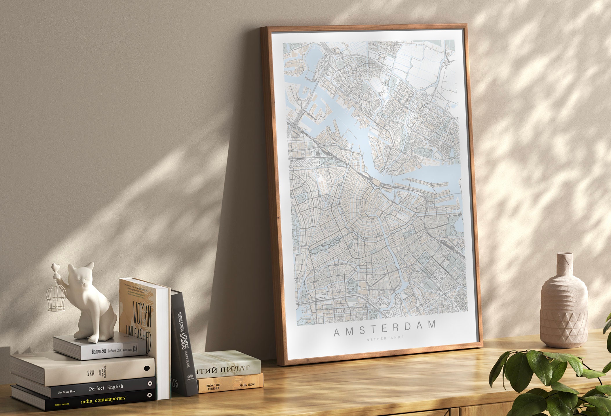 Amsterdam Map Print, Amsterdam Map Poster, Amsterdam Netherlands Decor ...
