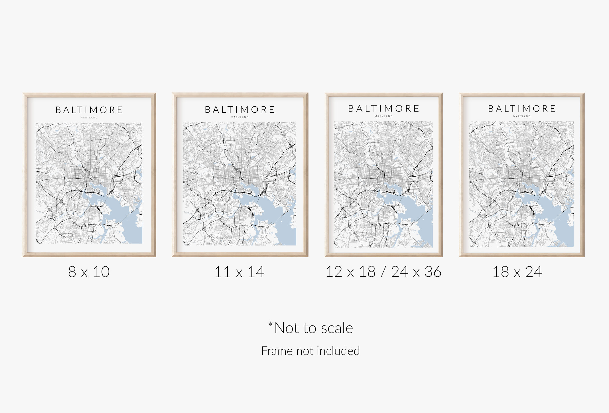 Baltimore Poster Baltimore Map Poster Maryland Map - Etsy