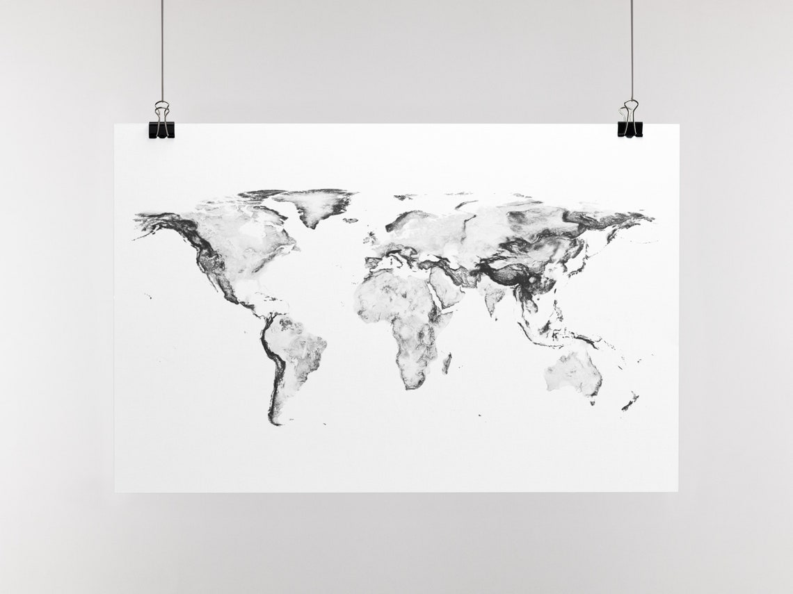 World Map Print World Map Poster Map of the World Poster - Etsy