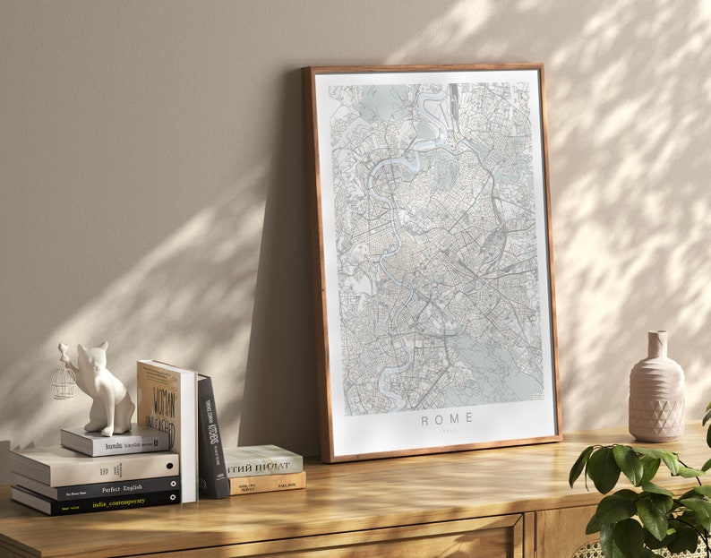 Rome Map Print, Rome Italy Map, Italia Poster, Rome Gift, Italy Gift ...