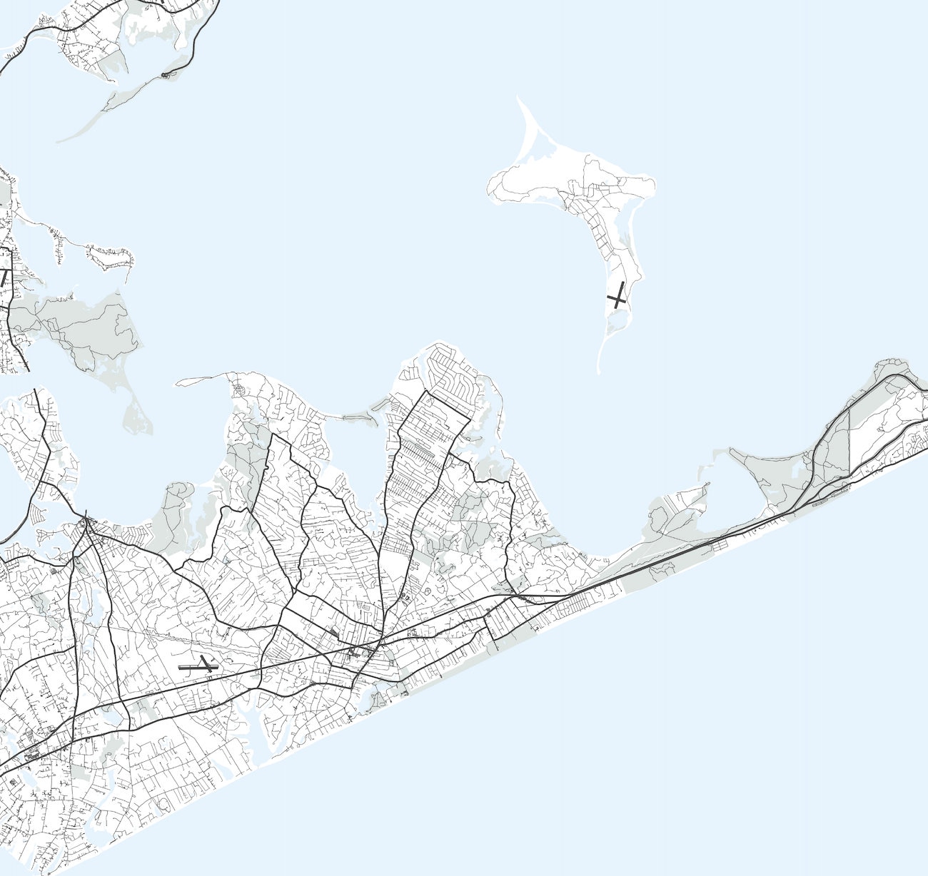 The Hamptons Map Print, Map of the Hamptons, Montauk Poster, the ...