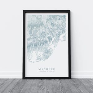 Mashpee Map Print, Cape Cod Map Poster, Mashpee Gift, Massachusetts Map ...